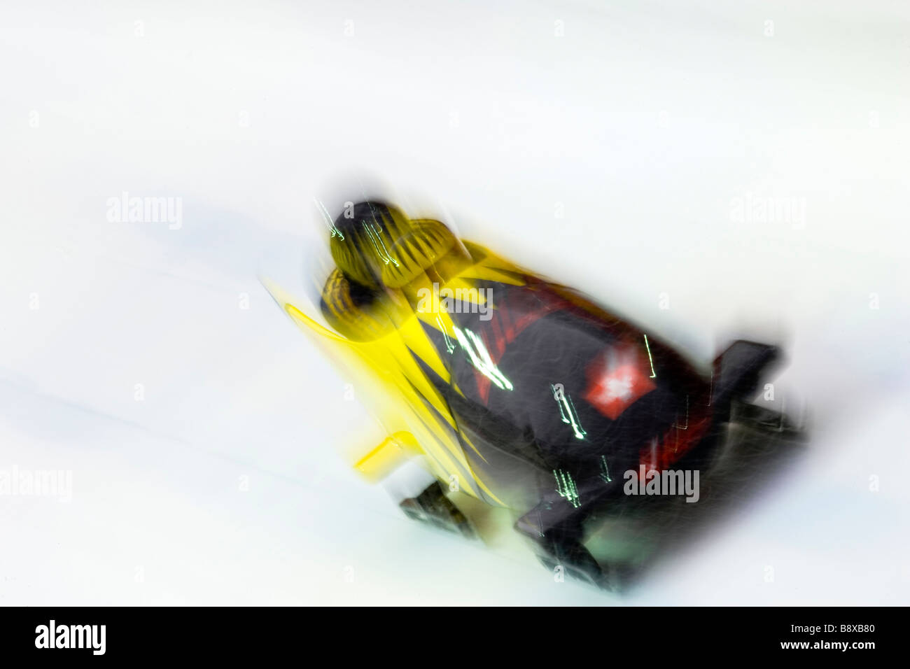 Two man bobsled in action Stock Photo - Alamy