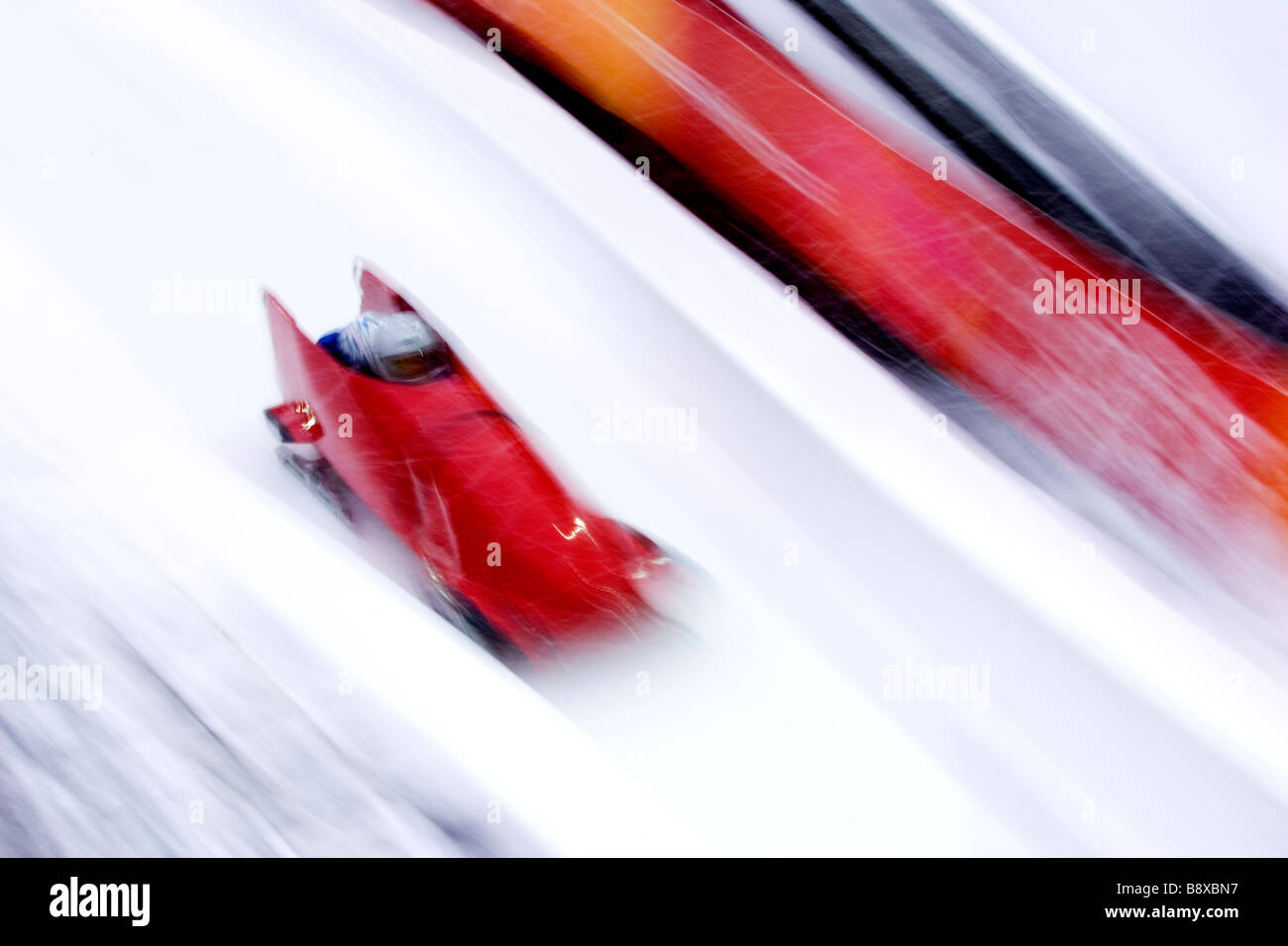 Two man bobsled in action Stock Photo - Alamy