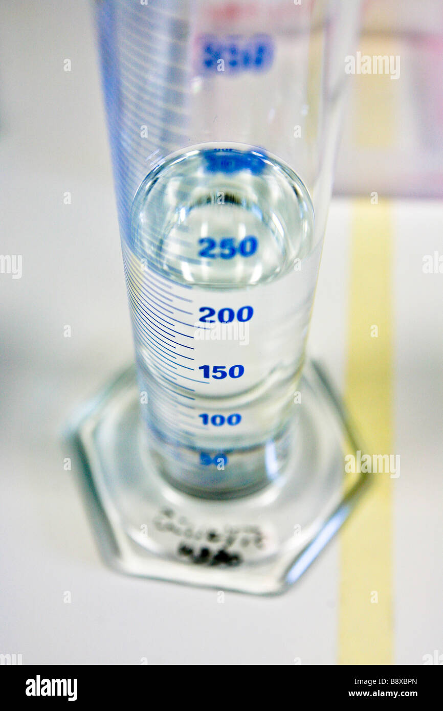 Graduated measuring tube with solution hi-res stock photography and ...