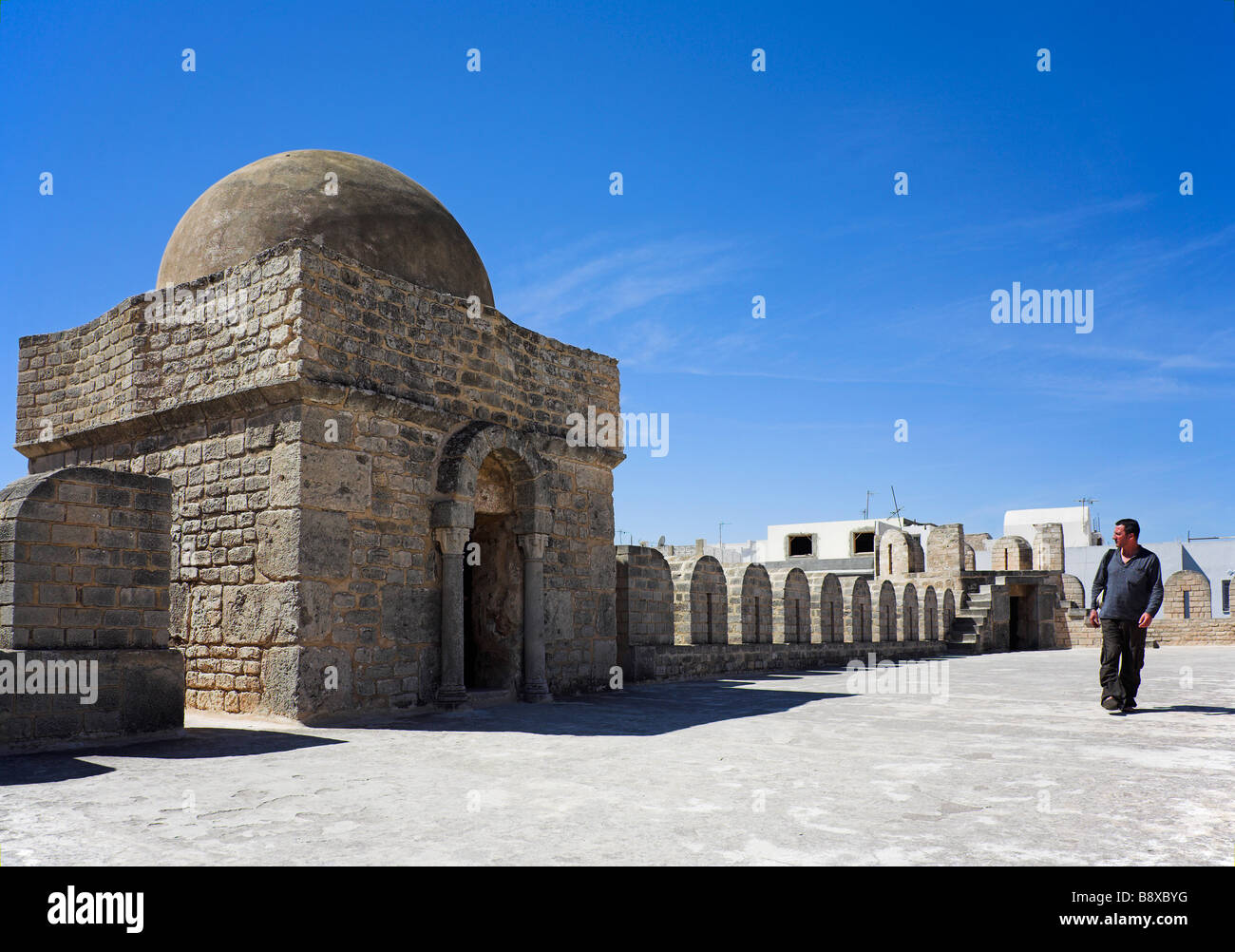 A domed room above the main gate of the Ribat, a fortified monastery ...