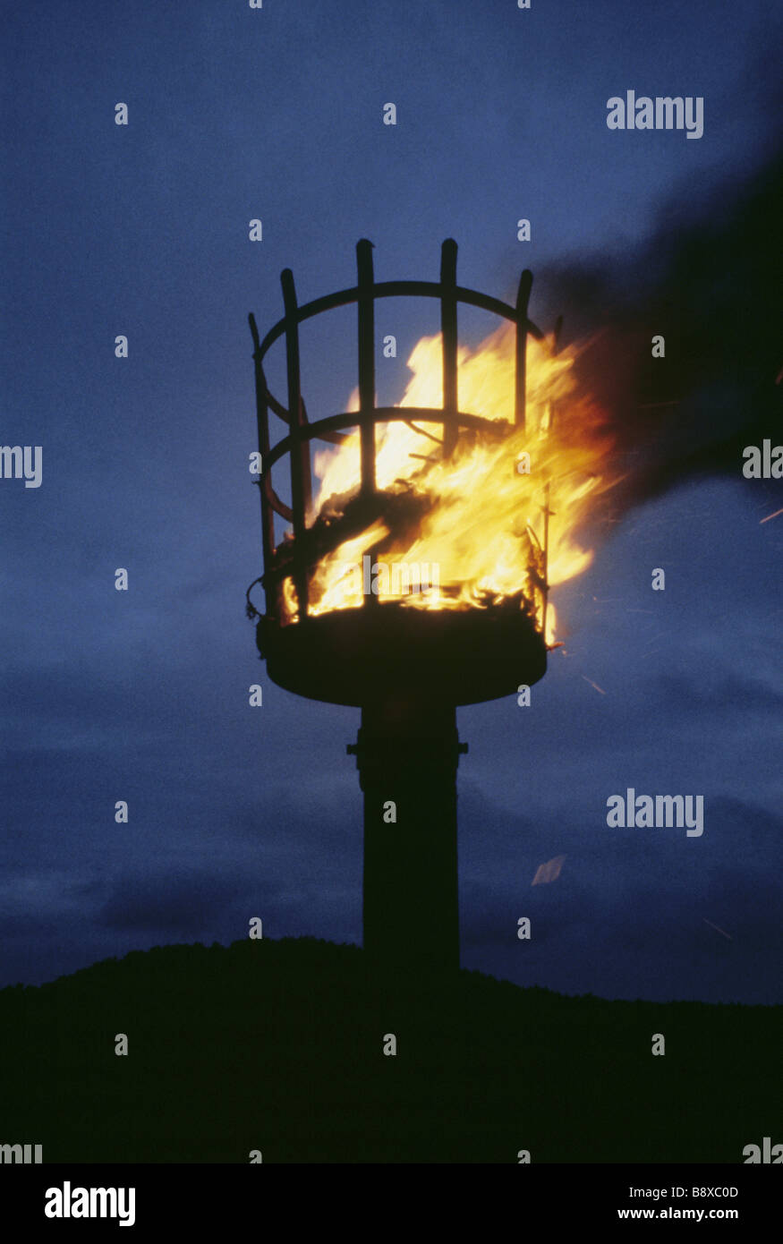 Lighting of the Armada Beacon by NT Warden George Elliot in August 1987 ...