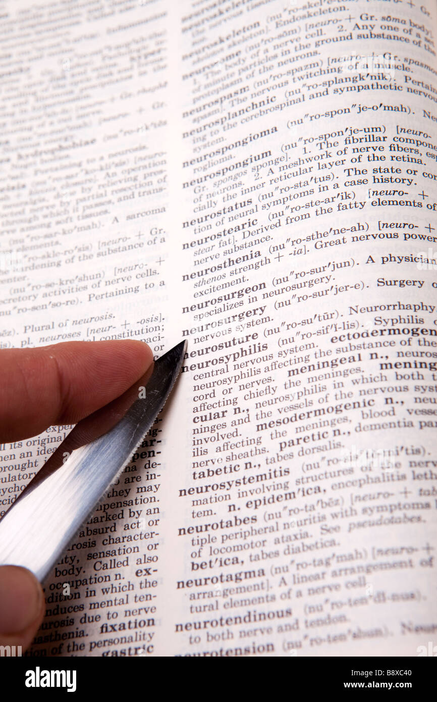 Person reading dictionary hi-res stock photography and images - Alamy