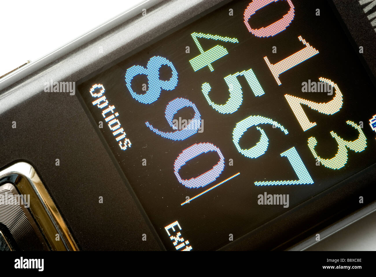 A mobile phone on a white background Stock Photo - Alamy