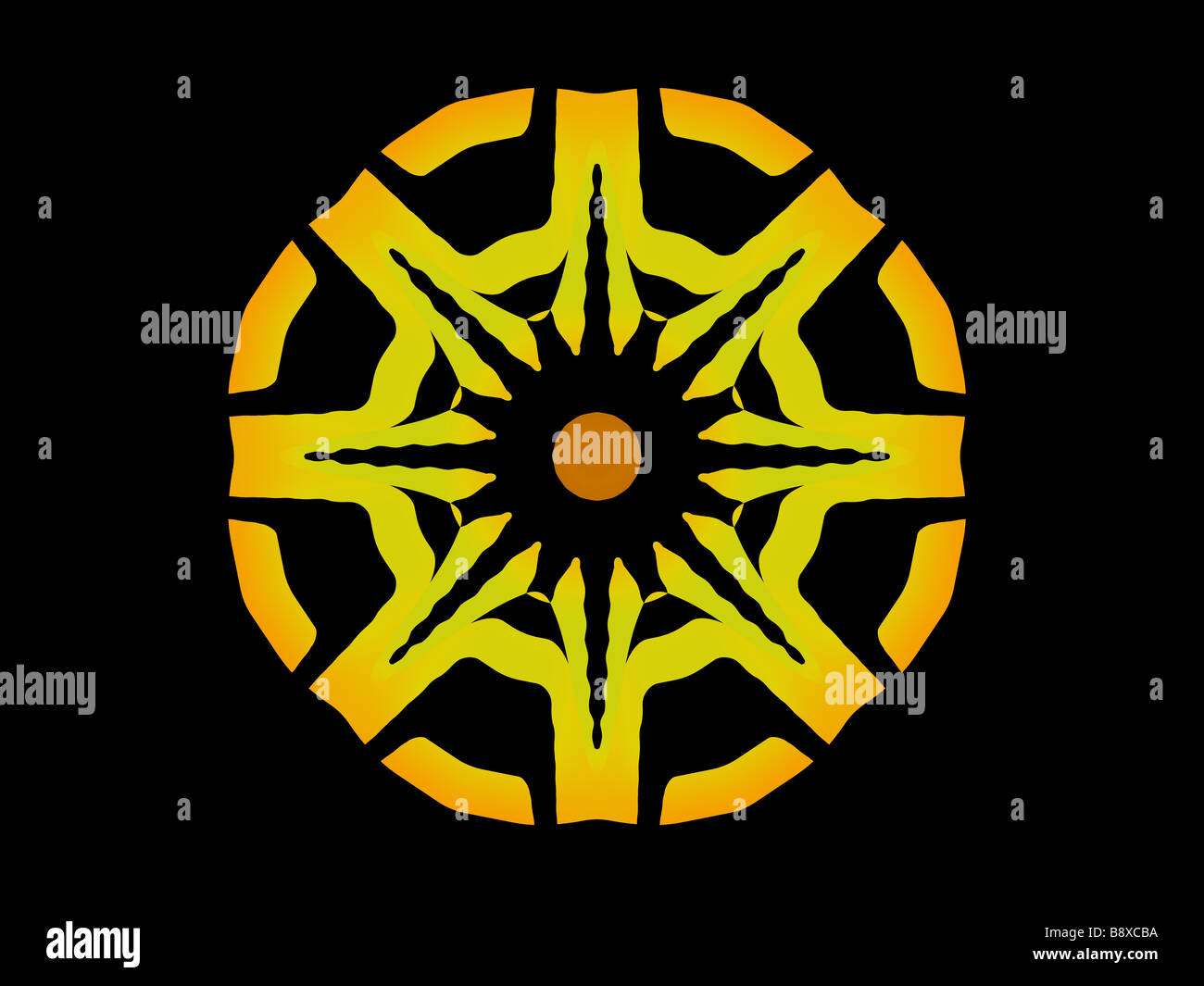 Yellow circular abstract hi-res stock photography and images - Alamy