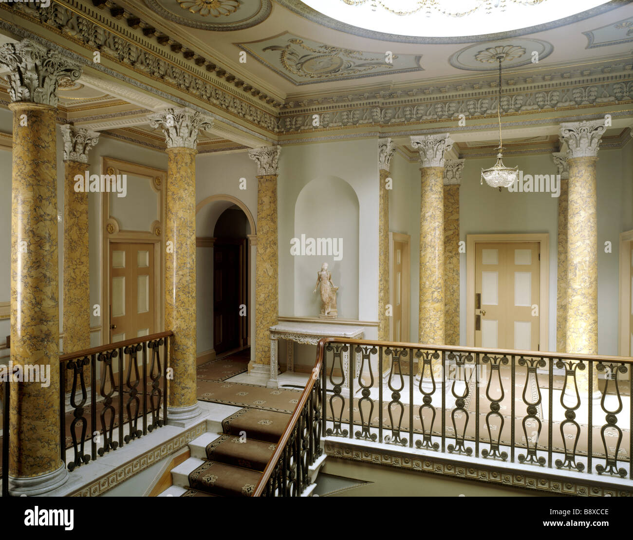 Interior house hall iron staircase hi-res stock photography and images ...