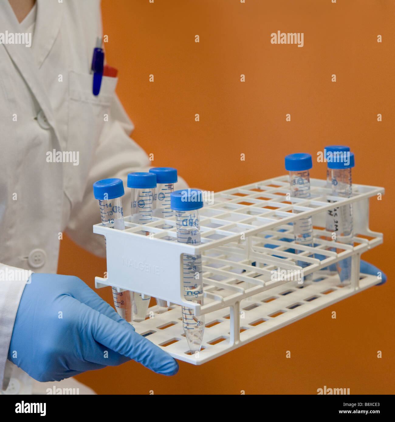 Researchers hand holding test tube hi-res stock photography and images ...