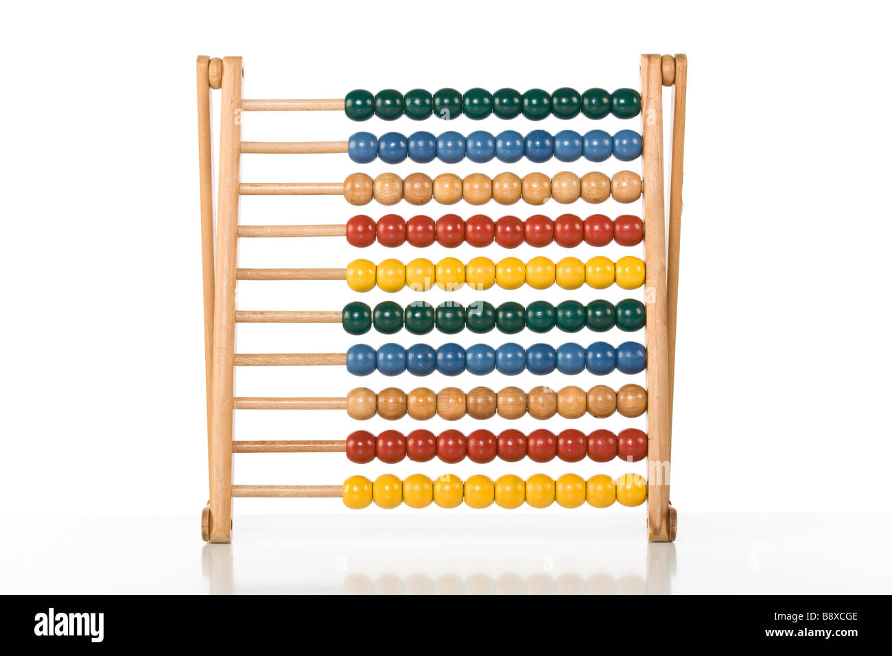 Abacus on white background Stock Photo - Alamy