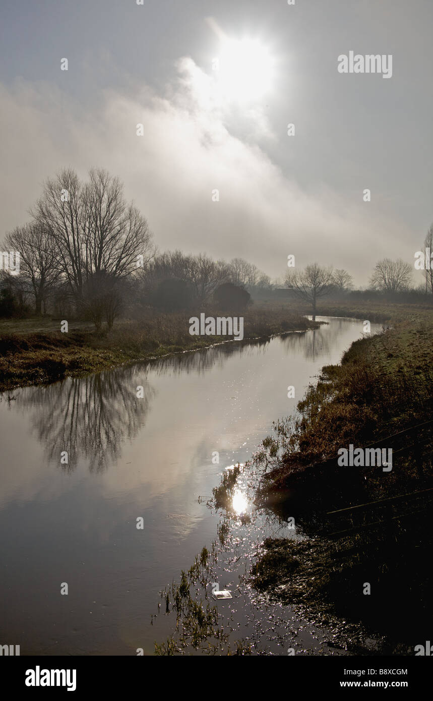 Dark river water dark grey clouds hi-res stock photography and images ...