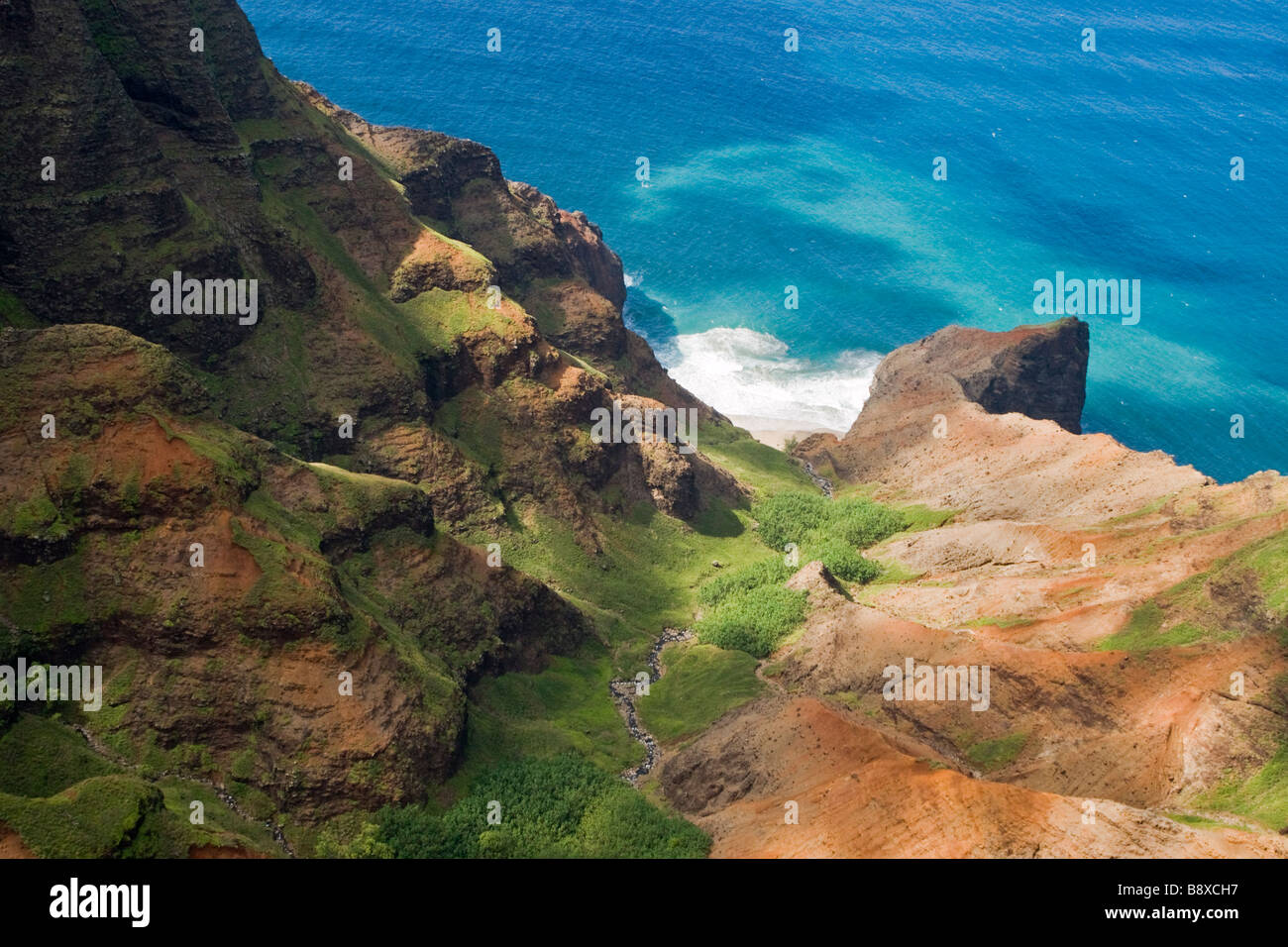 Honopu Valley Na Pali Cliffs Kauai Hawaii USA Stock Photo - Alamy