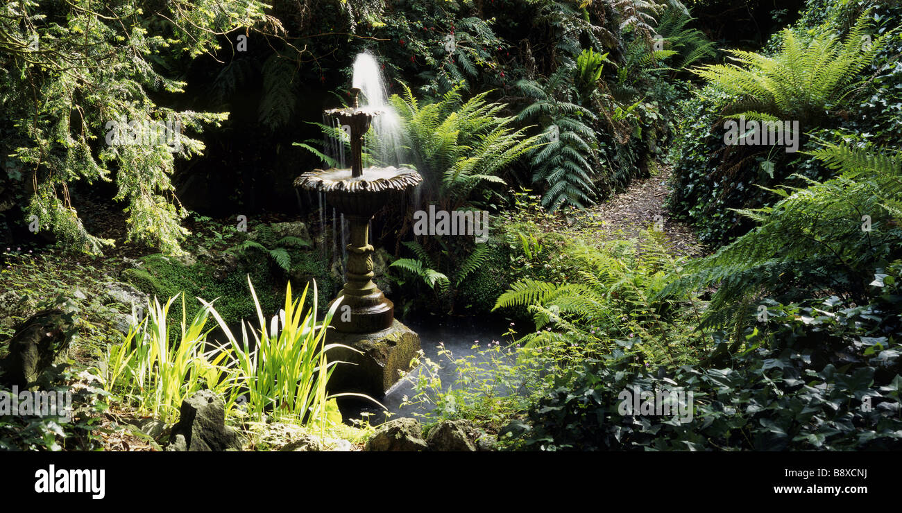 Victorian fernery and fountain in the garden at Greenway. Please note ...