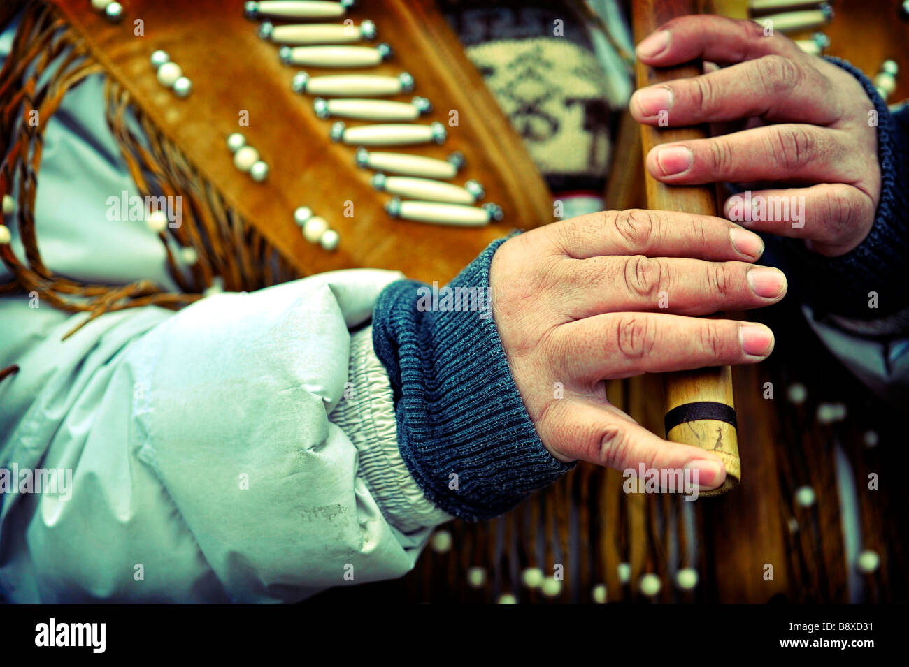 woodwind flute wayra traditional incan music busker inca native ...