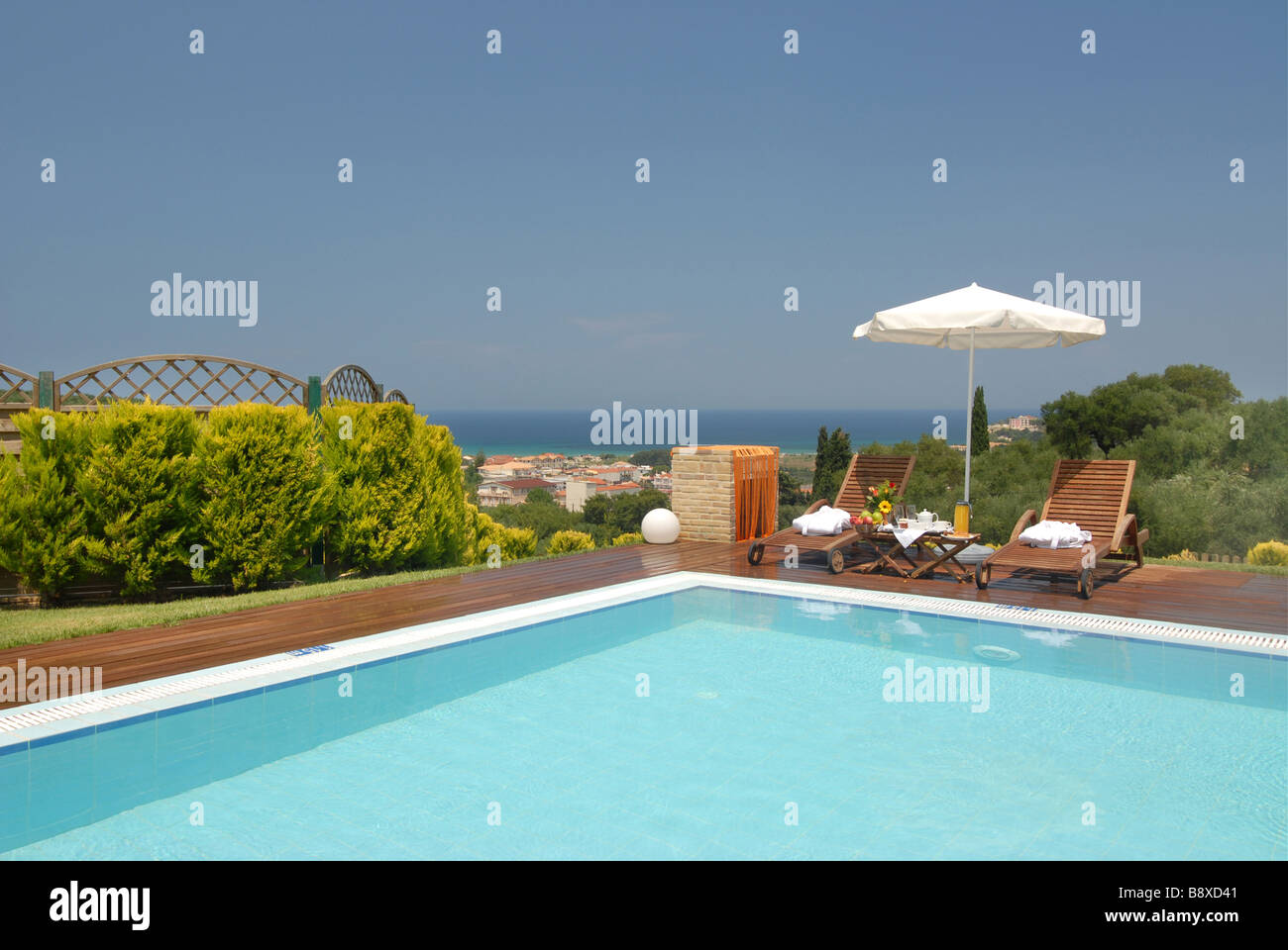 Swimming pool with a view Stock Photo - Alamy