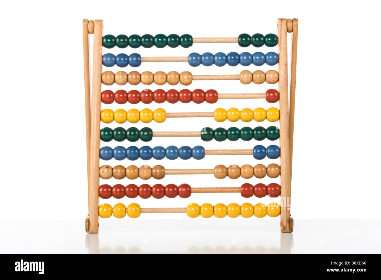 Abacus on white background Stock Photo - Alamy