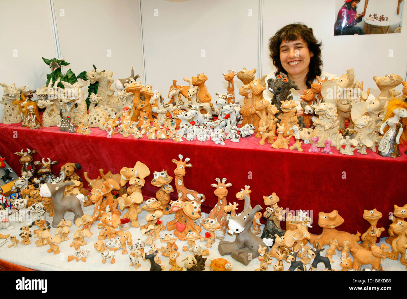 Ceramic pottery hand made and painted for sale. Tarrega Fair. Lleida ...