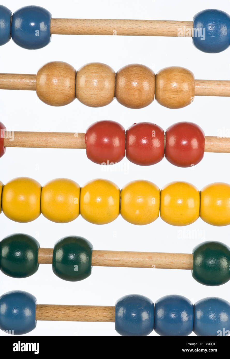 childrens abacus calculator with all beads at random sides Stock Photo ...