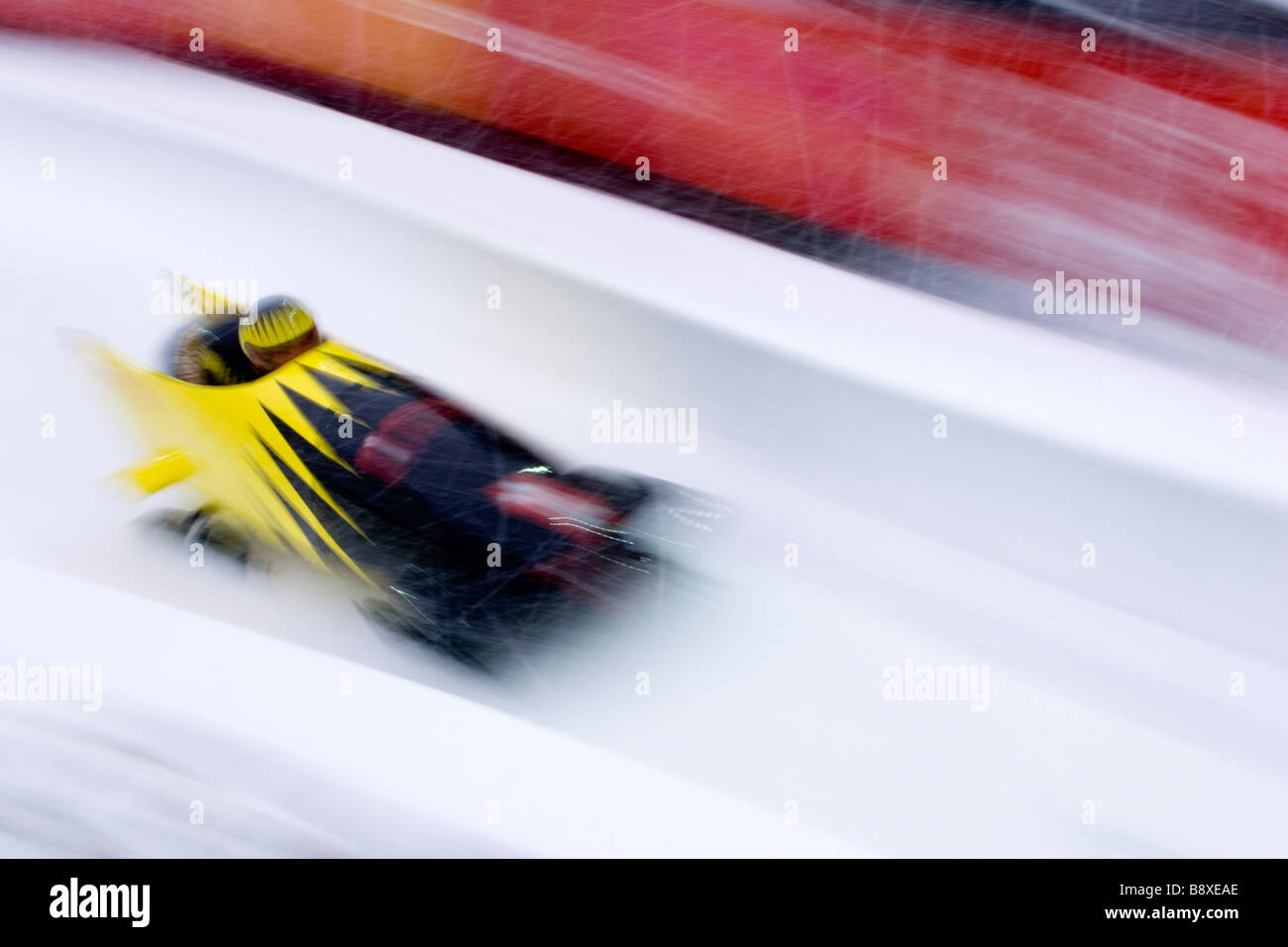 Two man bobsled in action Stock Photo - Alamy