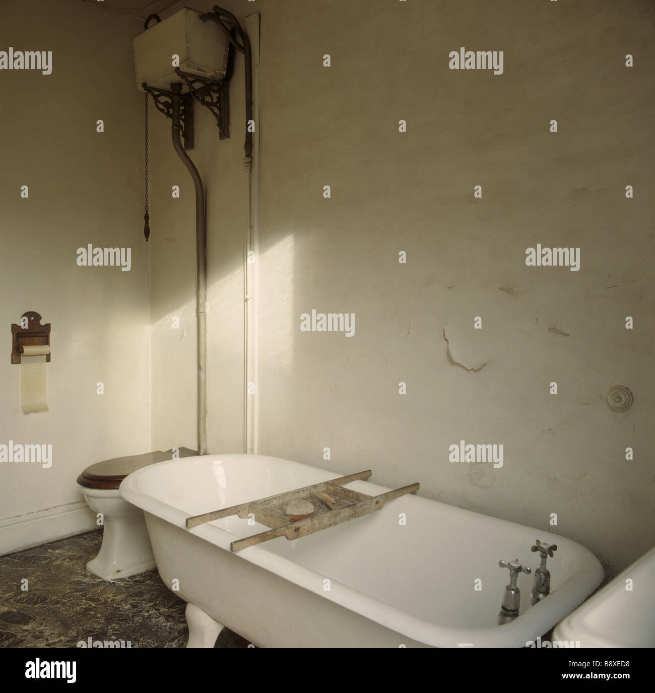A view of the bathroom in Mr Straw s House This is a very stark and ...