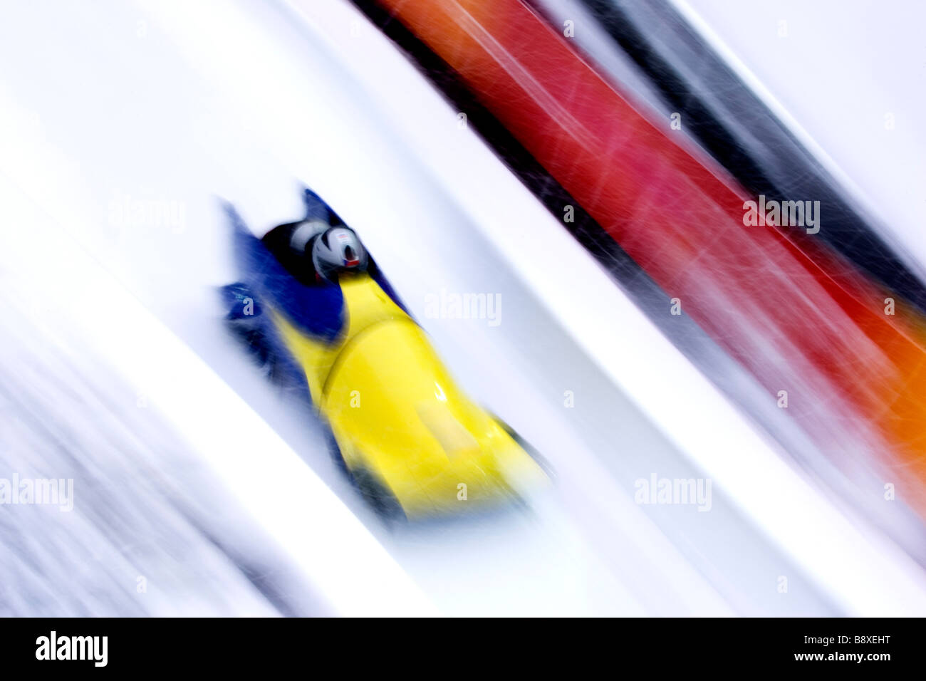 Two man bobsled in action Stock Photo - Alamy