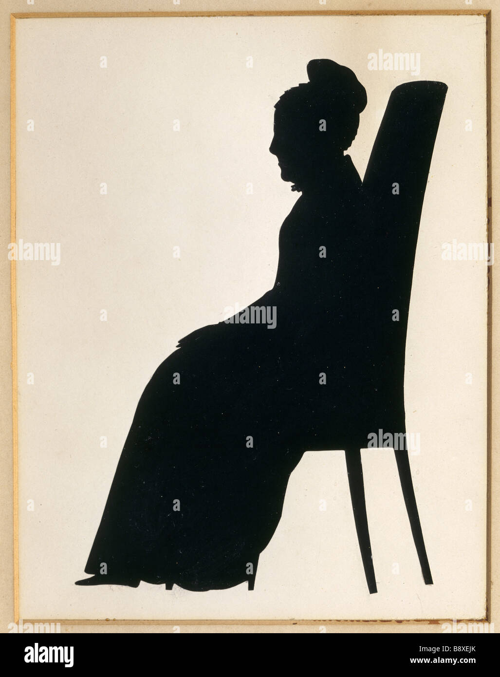 1820s silhouette of Elizabeth Hanbury Read widow of Benjamin Mander as ...