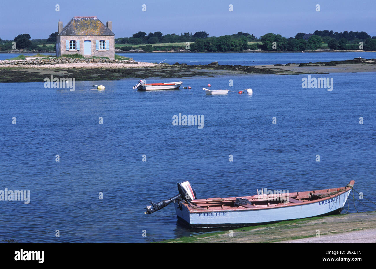 A house on an island in the picturesque village of St Cado in the ...