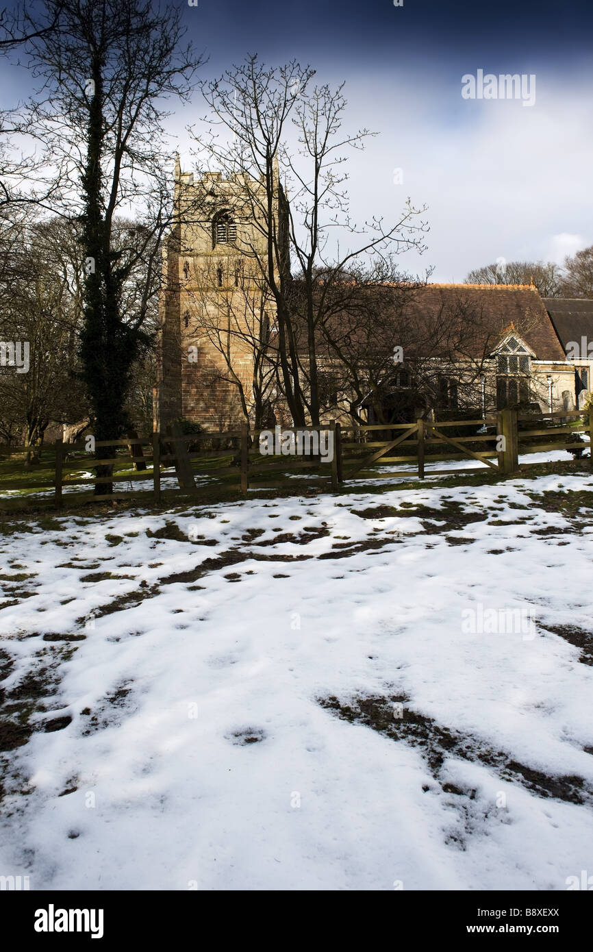 churchyard beoley church warwickshire midlands Stock Photo - Alamy