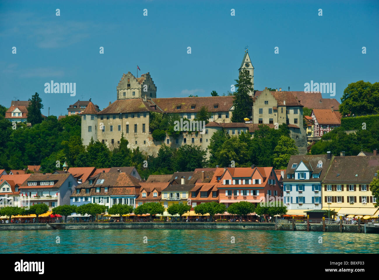 Castle Meersburg historic old town Lake Constance Baden Wuerttemberg ...