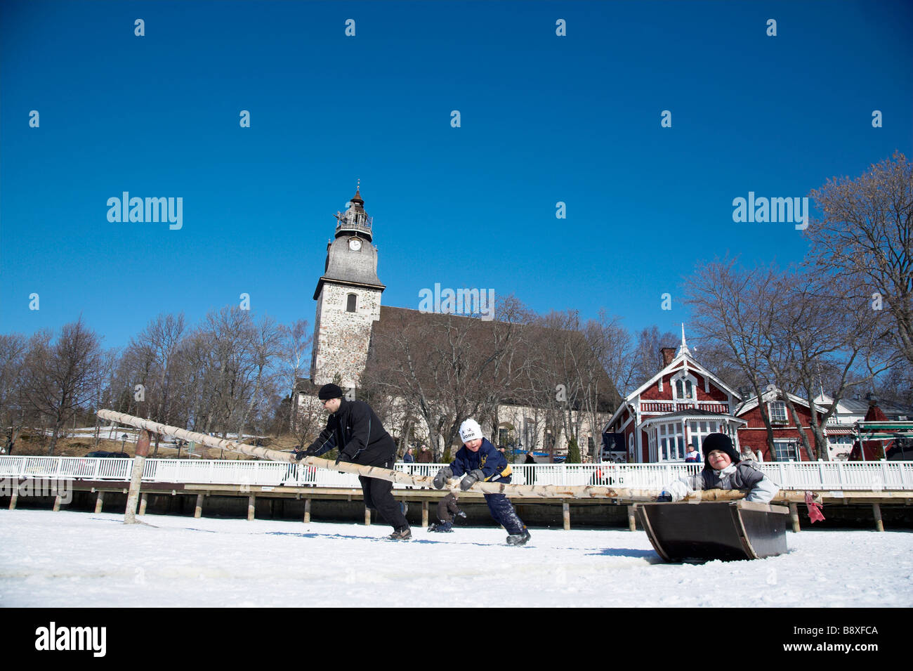 Sled sleigh frozen hi-res stock photography and images - Alamy