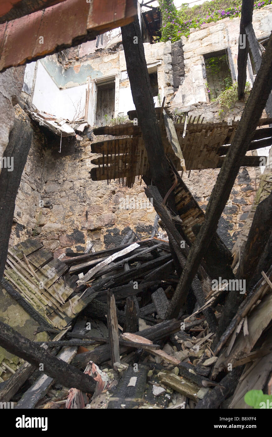 interior of destroyed house Stock Photo - Alamy