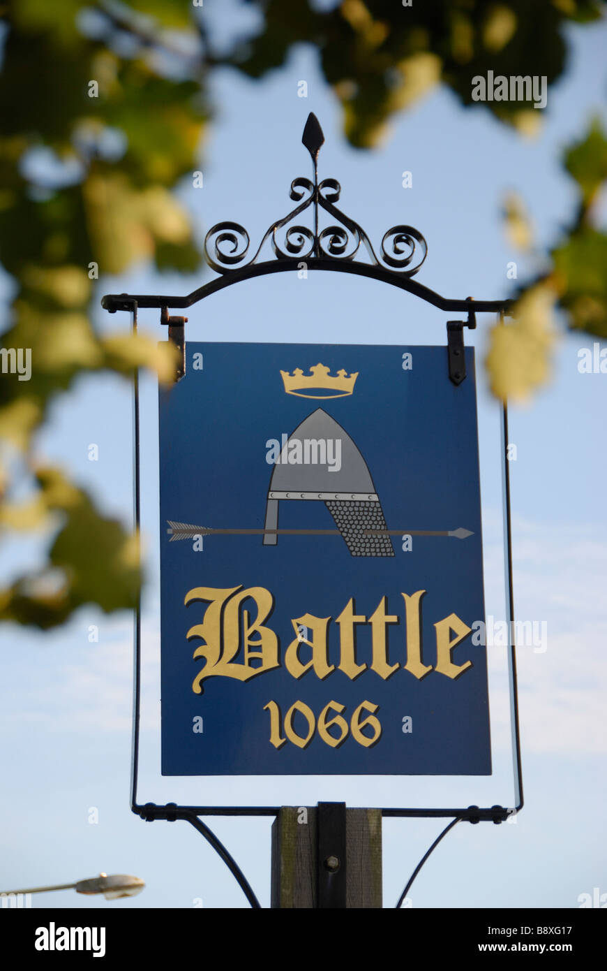 Battle Town Sign Stock Photo - Alamy