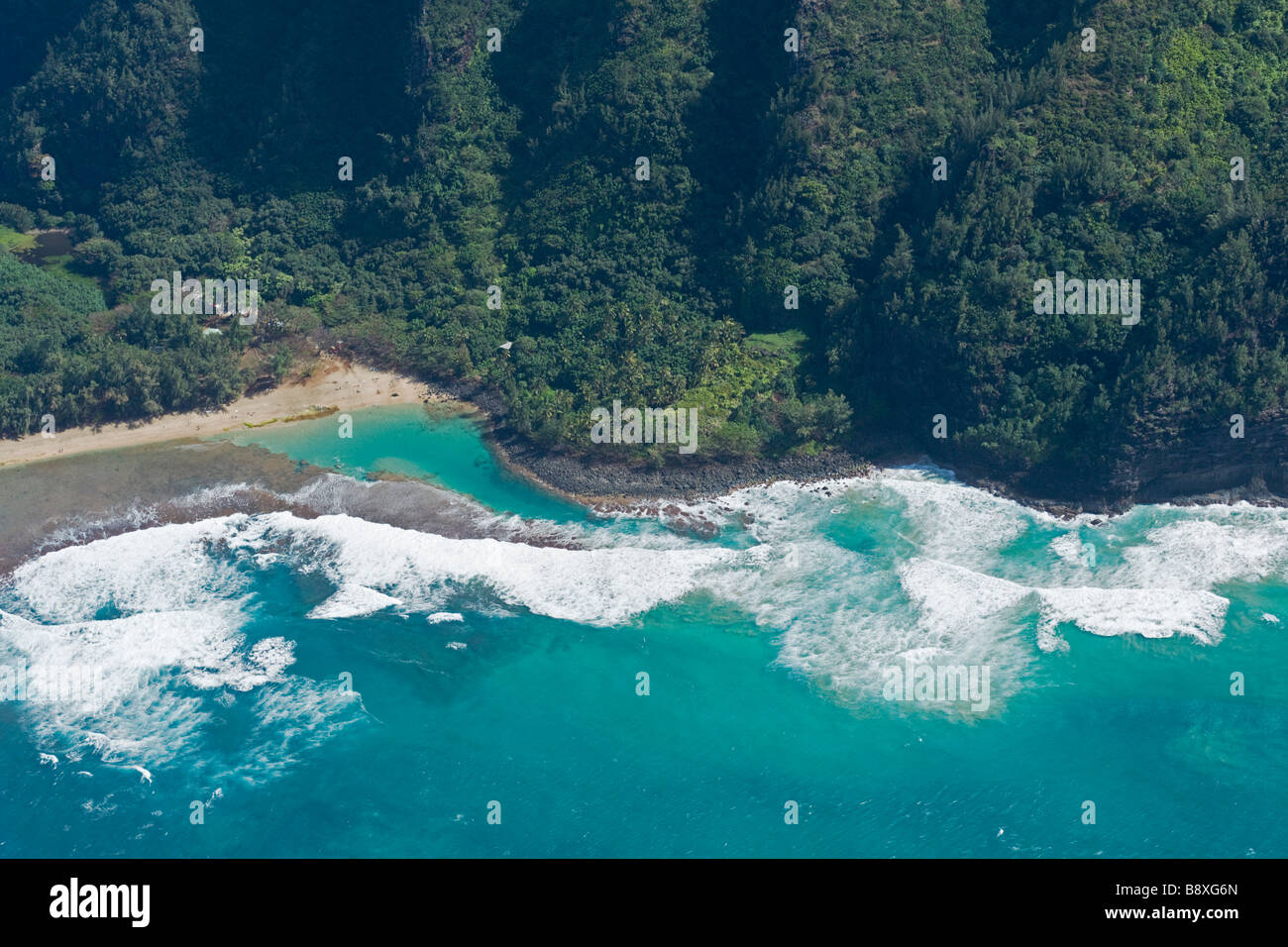 Ke e Haena Beach Na Pali Kauai Hawaii USA Stock Photo - Alamy