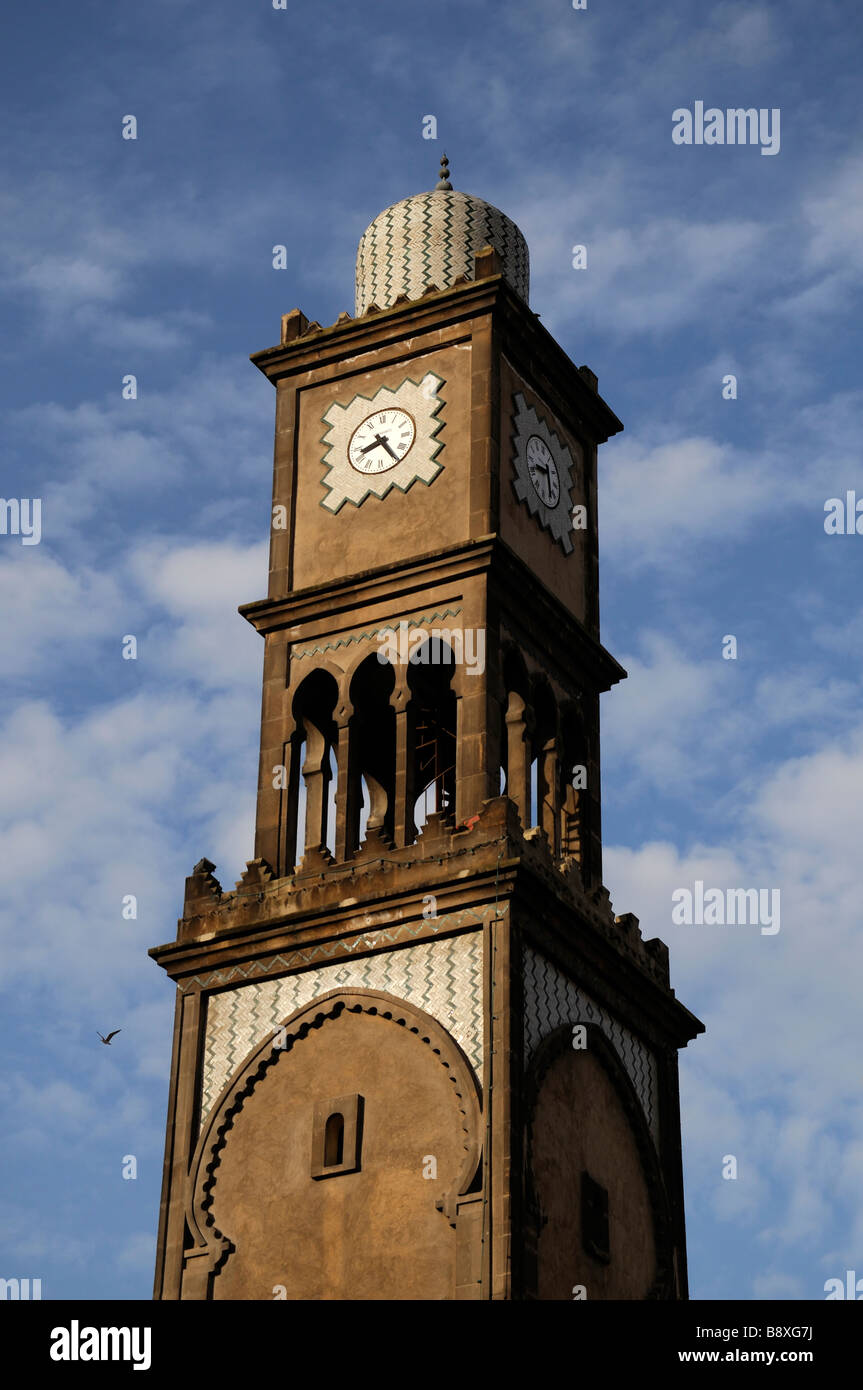 Clock Tower in the Old Medina market Place des Nations Unies Casablanca ...