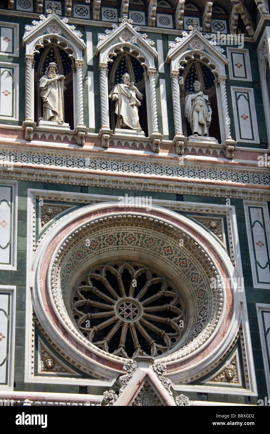 Statue on facade florence cathedral hi-res stock photography and images ...