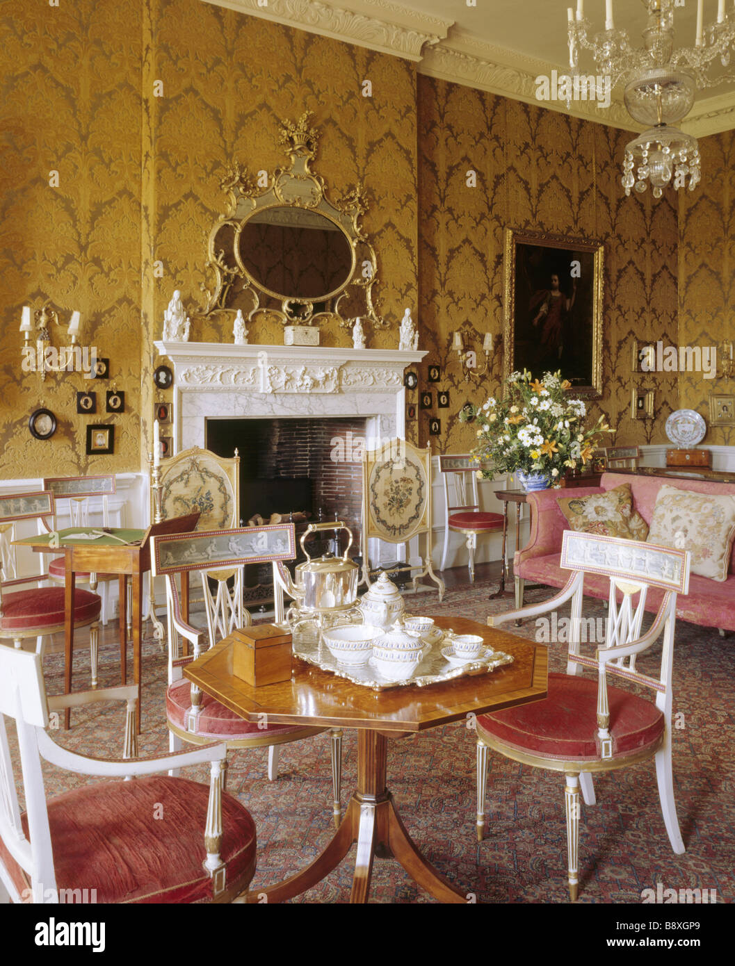 The opulent interior of the Drawing Room at Dyrham Park After the Great ...