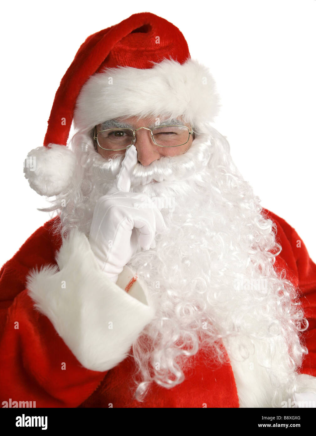 Santa clause at Christmas isolated on white background Stock Photo - Alamy