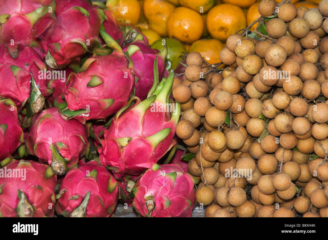 Dragon and Longan fruits, Cambodia Stock Photo - Alamy