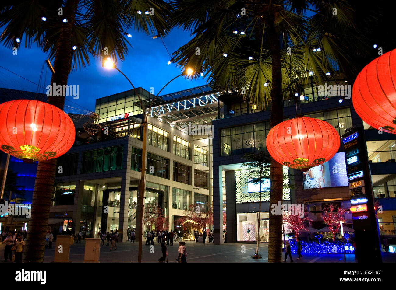 Kuala Lumpur Malaysia Bukit Bintang Star Hill Gallery Pavilion at night ...