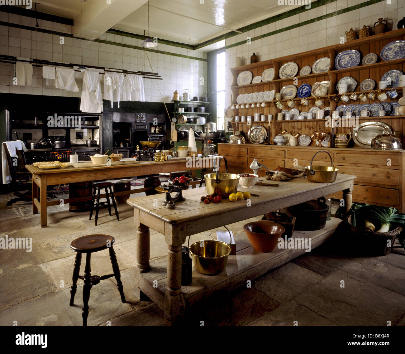The interior of the Kitchen at Wallington The kitchen houses a fine ...