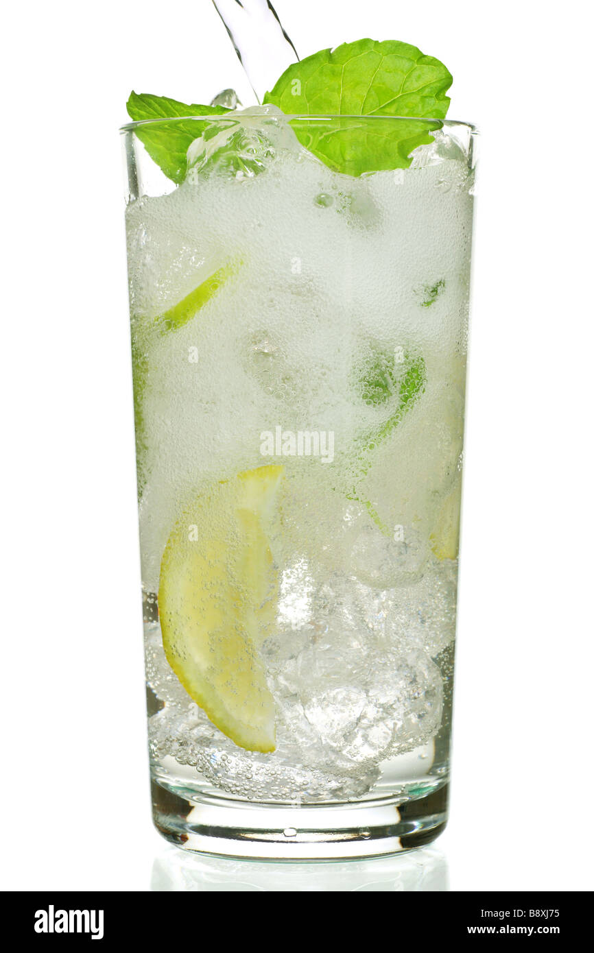 mojito cocktail white rum lime and mint Stock Photo - Alamy