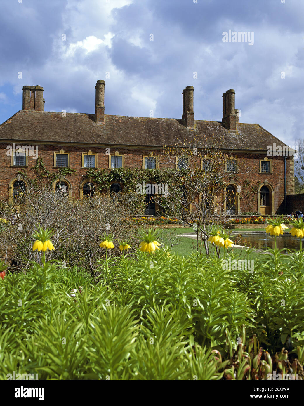 A view of the exterior of Barrington Court taken from across the garden ...