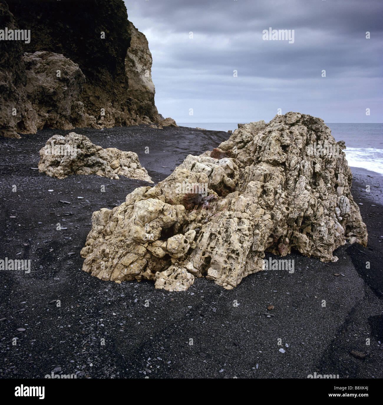A giant rock sitting on the beach at Horden between Horden and ...