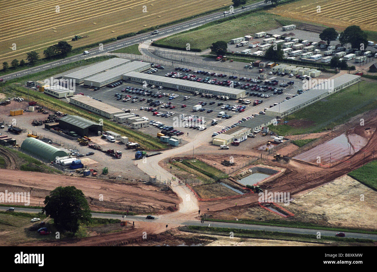 An aerial view of the m6 toll motorway hi-res stock photography and ...