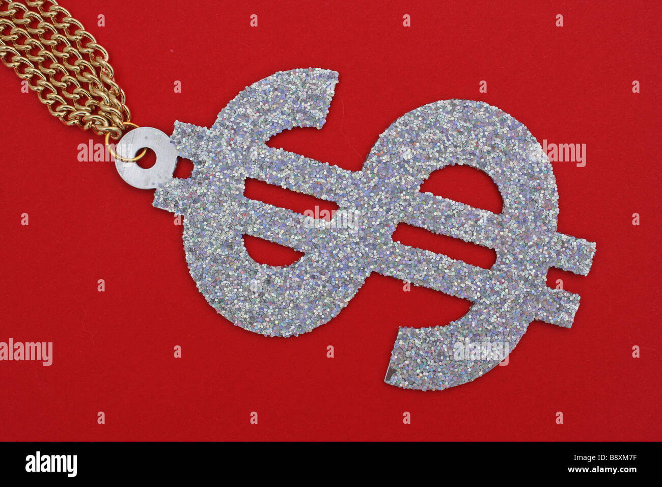 SPARKLING SILVER DOLLAR SIGN ON RED BACKGROUND HORIZONTAL BDB11124 ...