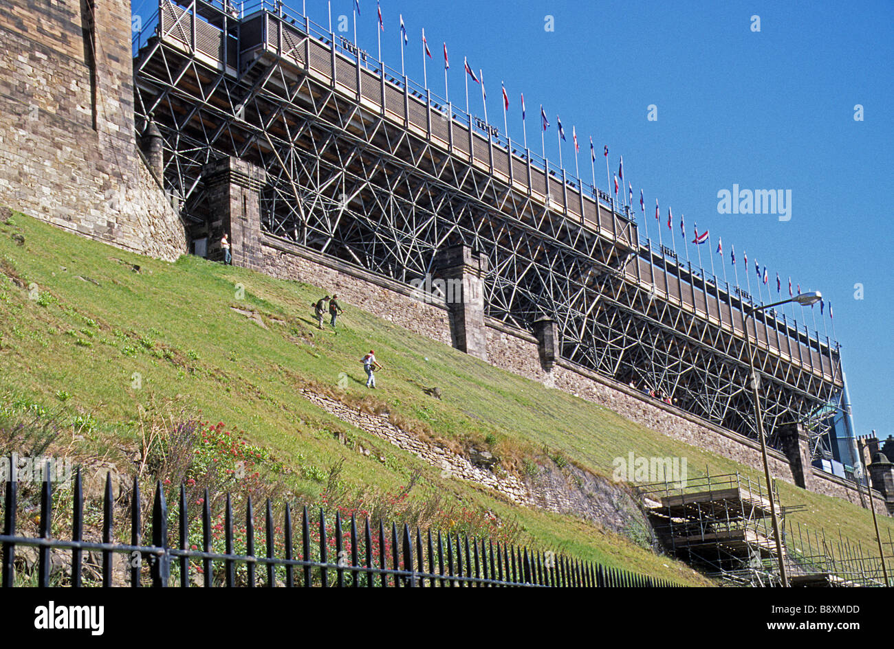 Half moon battery left of the grandstand volcanic plug hi-res stock ...