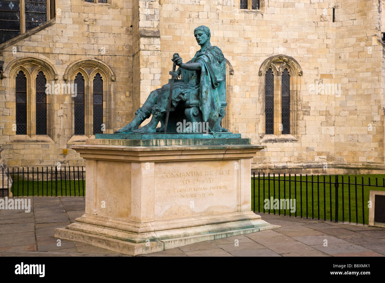 Statue of Constantine the Great outside York Minster Cathedral, York ...