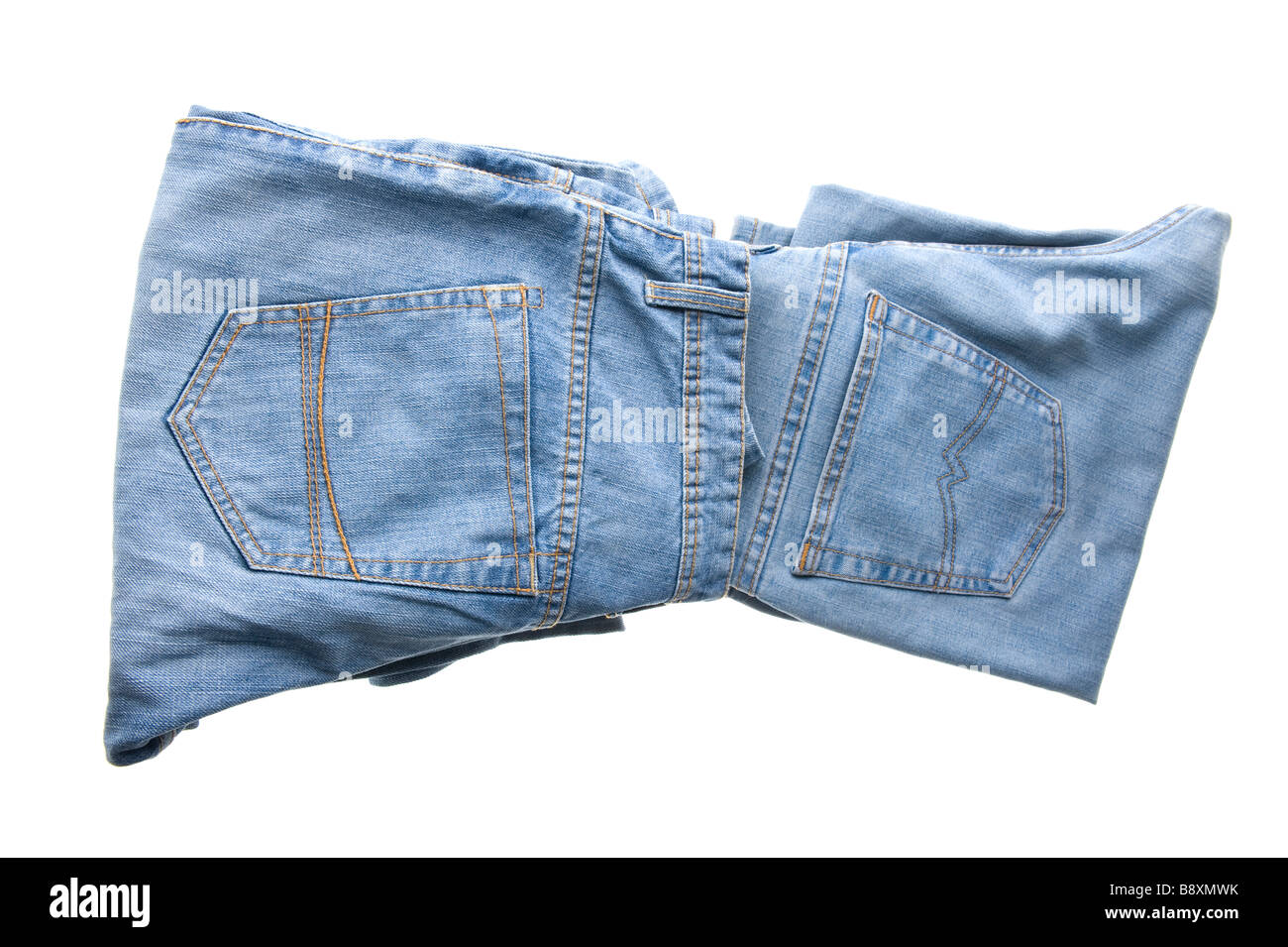 object on white clothes Blue jeans Stock Photo - Alamy