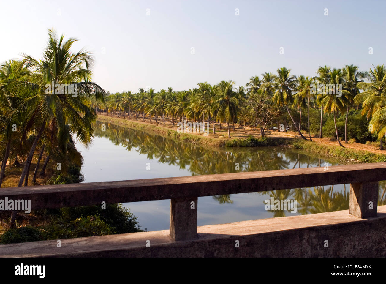 Stone bridge over tropical river, Goa, India Stock Photo - Alamy