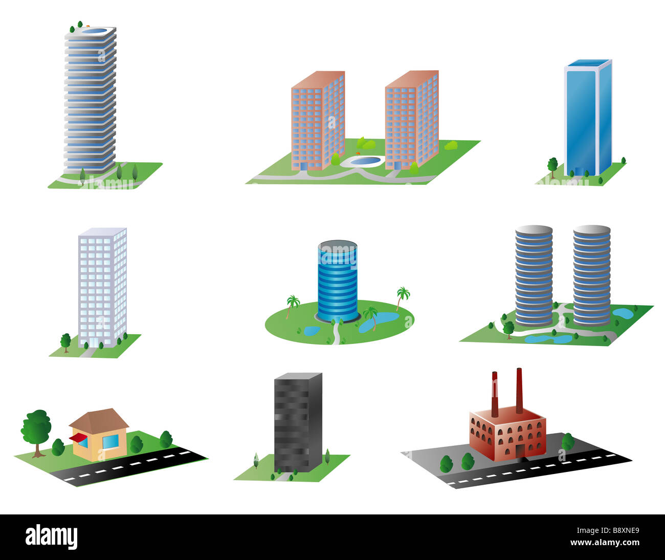 High rise skyscraper skyscrapers building buildings development Cut Out ...