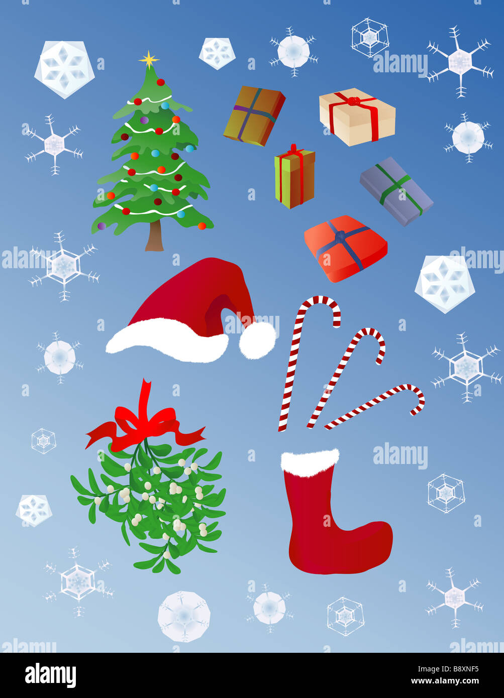 Presents christmas tree Cut Out Stock Images & Pictures - Alamy