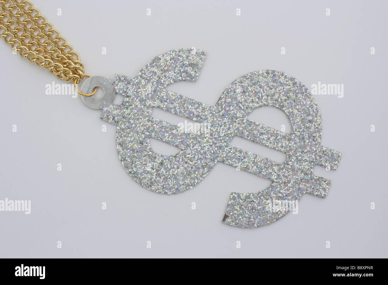 SPARKLING SILVER DOLLAR SIGN ON WHITE BACKGROUND HORIZONTAL BDB11122 ...