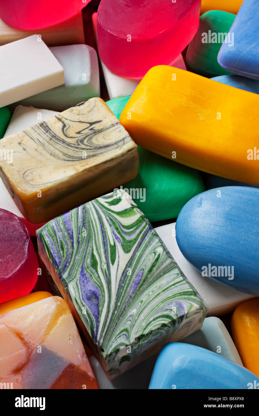 Assorted bars of soap Stock Photo - Alamy